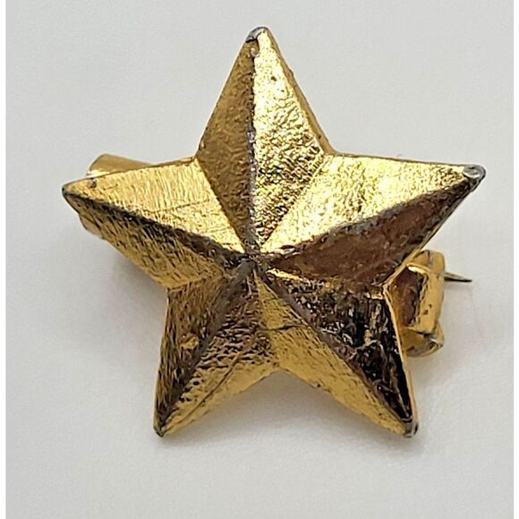 Estate | Jewelry | Vintage 5s Gold Star Lapel Pin Signed Hong Kong 06in ...